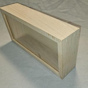 Custom Solid Oak Display Case / Shadowbox 3/4 Framing Rear Panel Access ...
