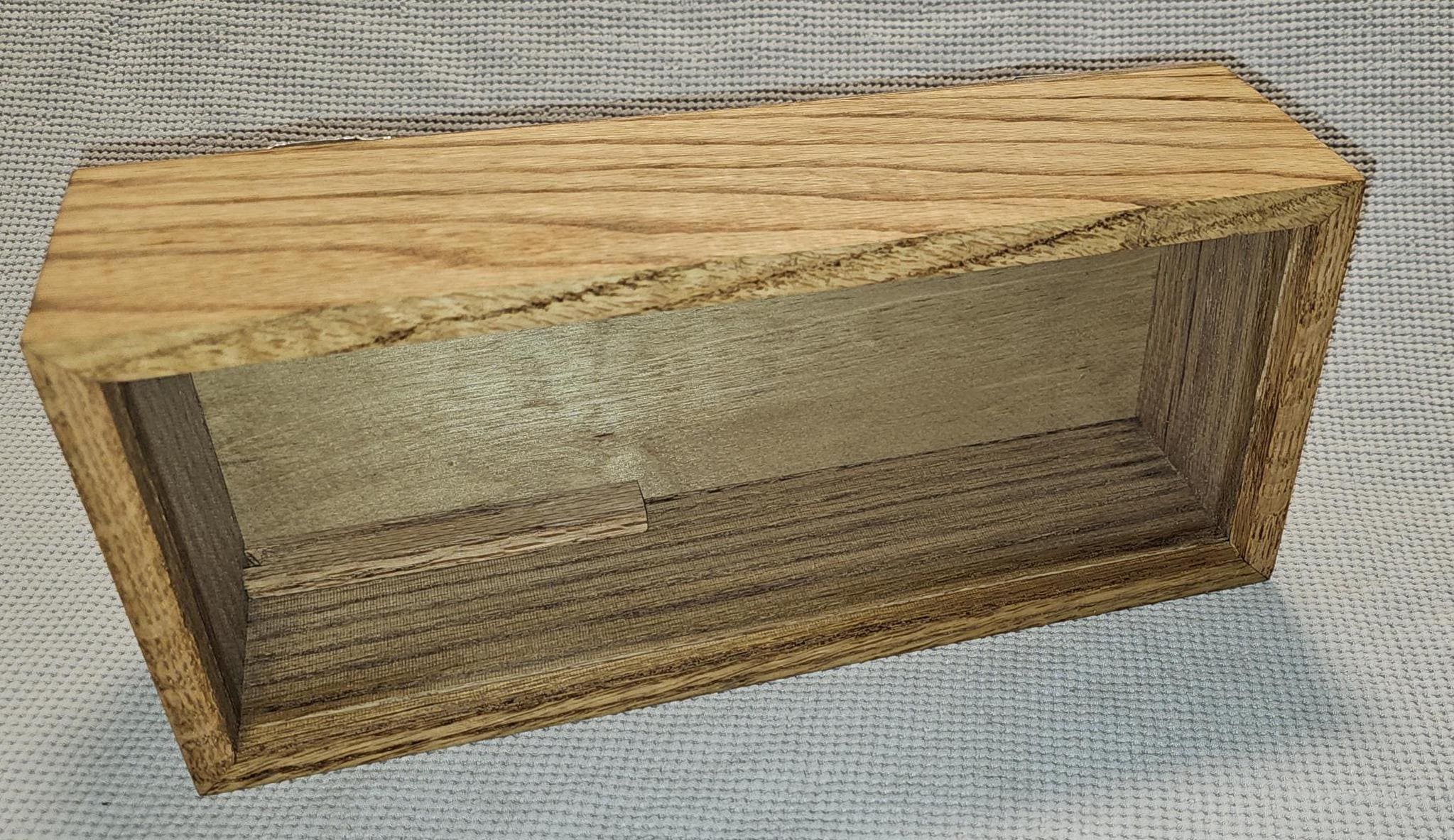 Custom Solid Oak Display Case / Shadowbox 1/2 Framing Rear Panel Access ...