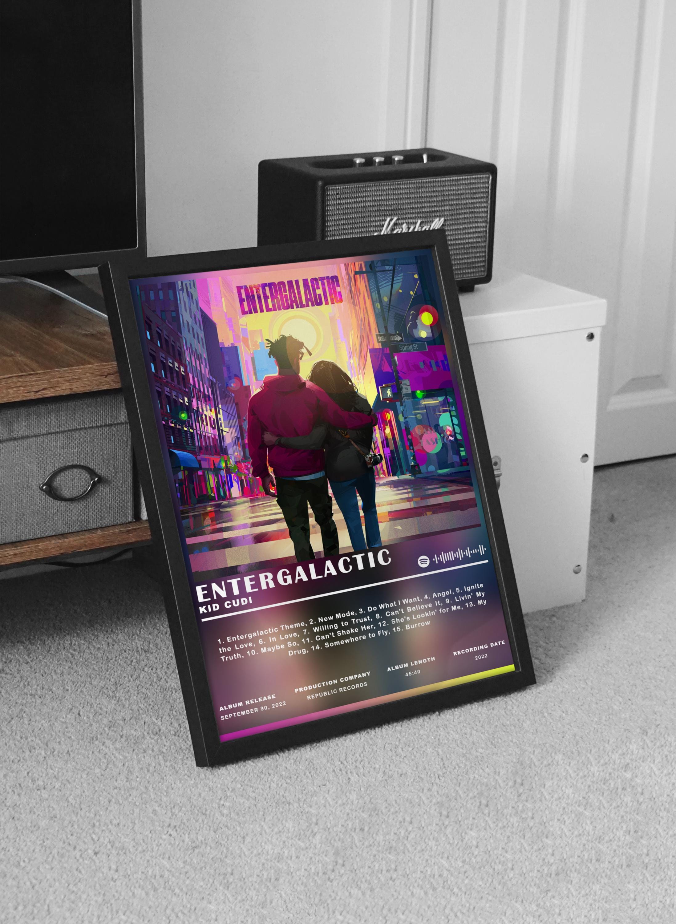 Kid Cudi Poster, Kid Cudi Entergalactic Album Poster, Kid Cudi Album ...