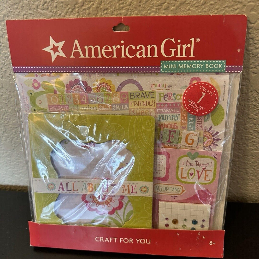 American Girl Craft for You Mini Memory Book New Scrapbook Stickers DIY ...