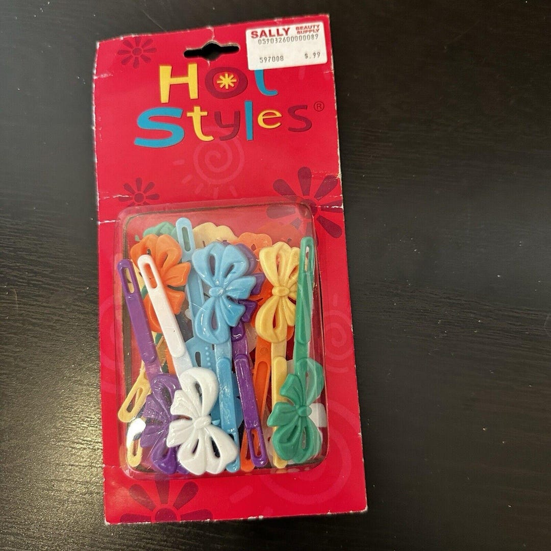 Vintage Kids Hair Barrettes New in Box Deadstock 90s Bows Multicolor ...