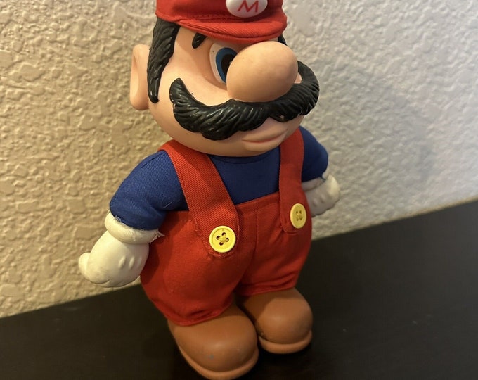 Nintendo Super Mario Bros. Applause 1989 Plush Vinyl 7.5" Mario Doll ...