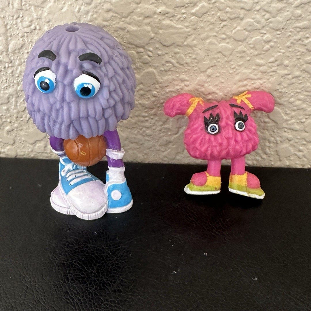 Lot of 2 Vintage Fry Kids Fry Girl Mcdonalds Happy Meal 1989 Purple ...