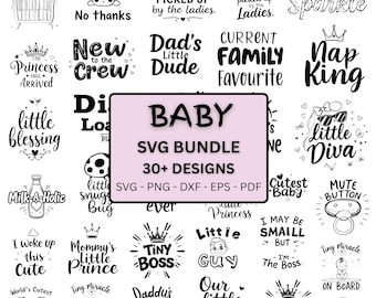 Funny Baby Bodysuits SVG Bundle, Baby Shower SVG, Newborn SVG Bundle ...