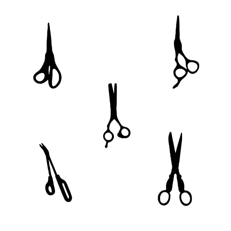 Scissors Svg Bundle Clipart Cricut Baber Scissors Silhouette Scissor ...