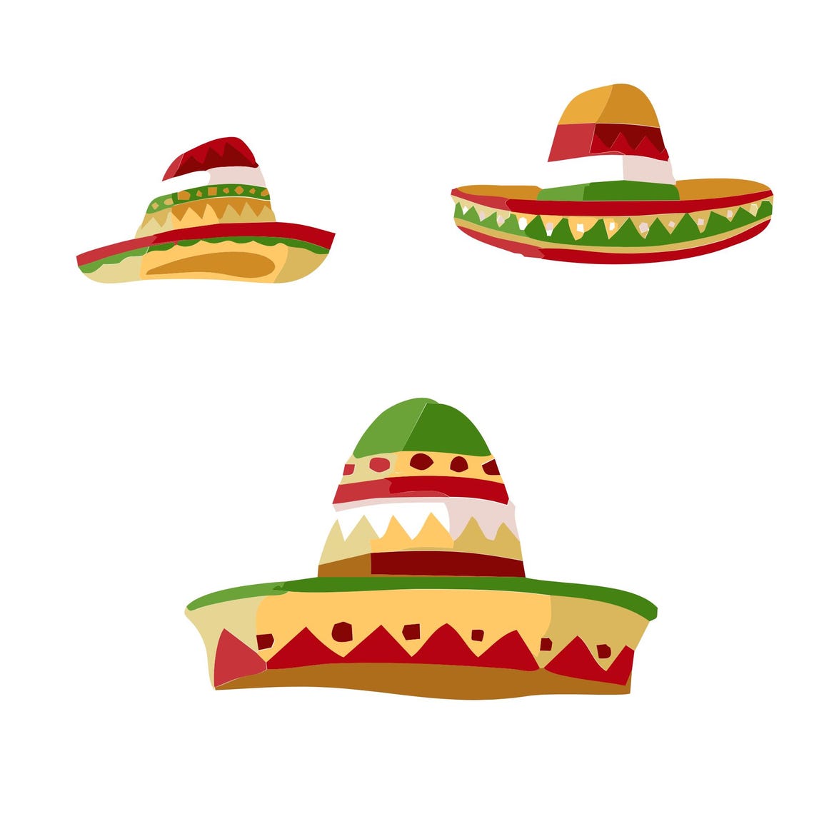 Sombrero Svg Bundle, Sombrero Clipart, Sombrero Hat Vector, Mexican Hat ...