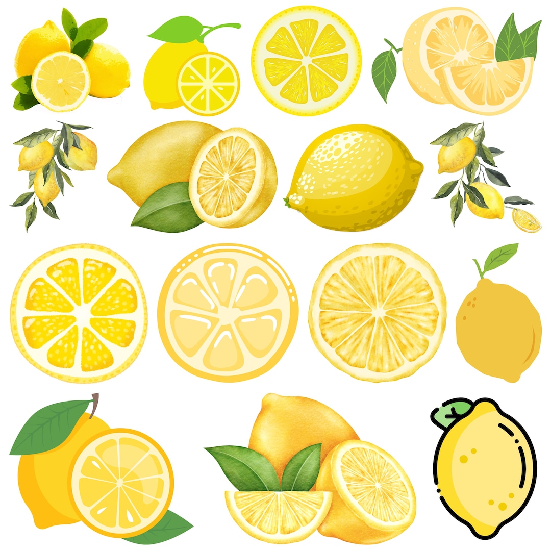 Lemon SVG Bundle, Cute Lemon Cricut SVG, Lemon Clipart, Lemon Designs ...