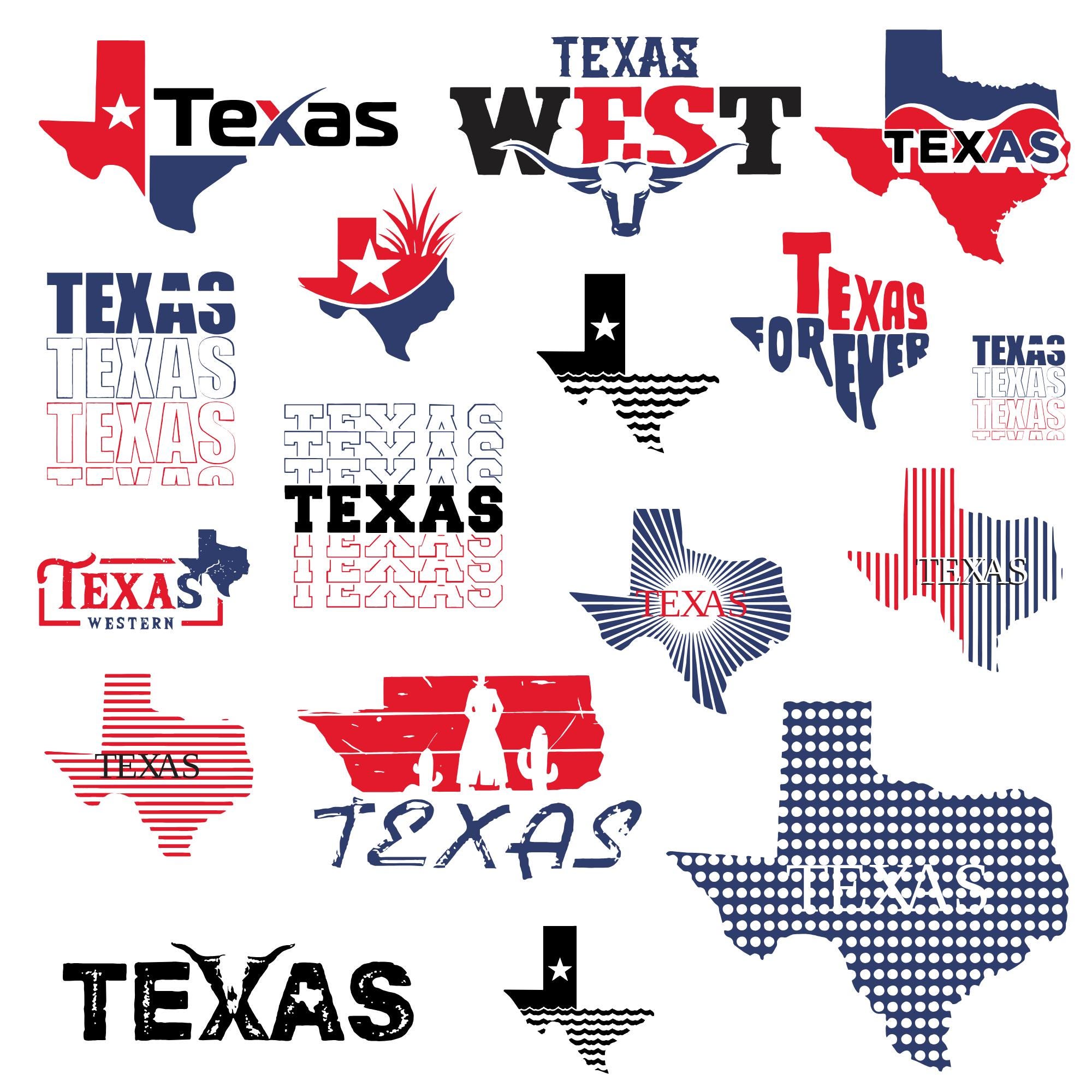 Texas Svg Bundle, Texas Outline Clipart, Texas Home Vector, Texas State ...