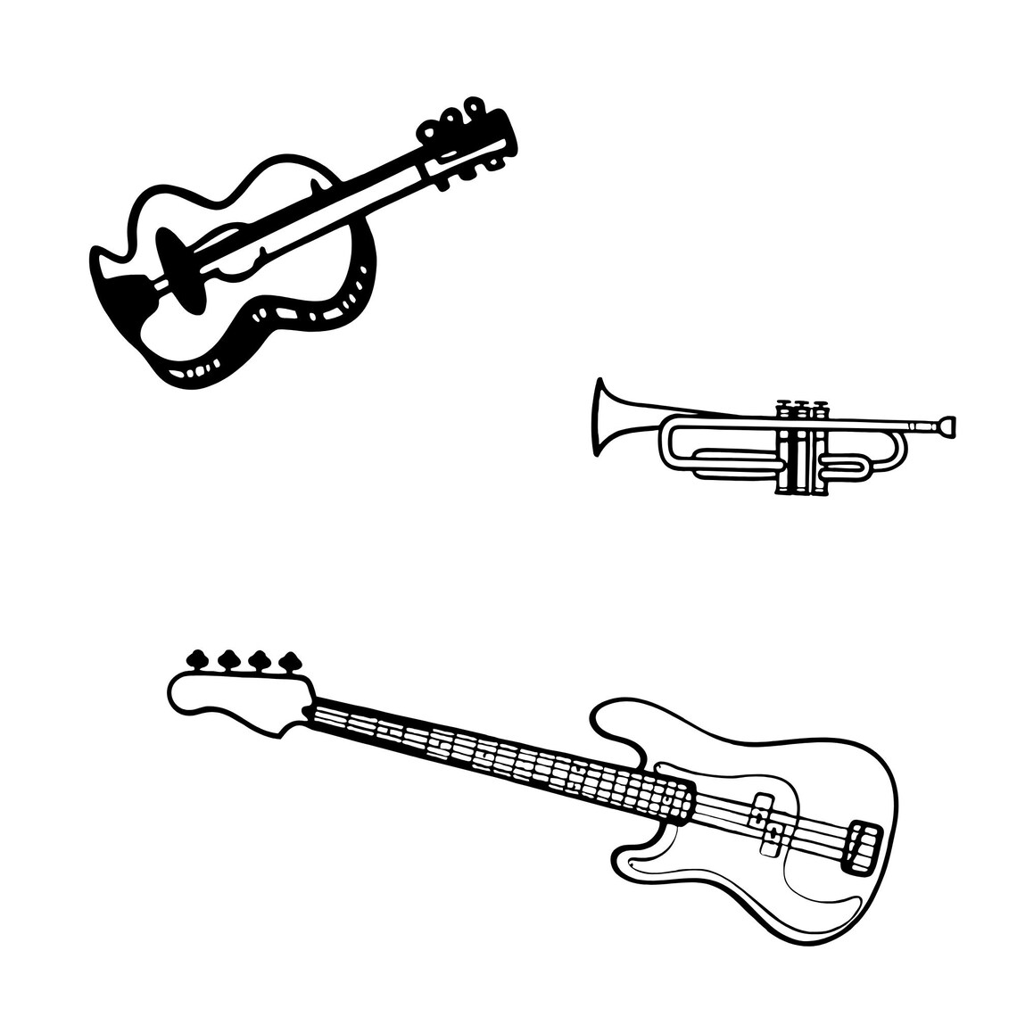 Musical Instruments Svg Bundle, Musical Instruments Clipart, Music ...