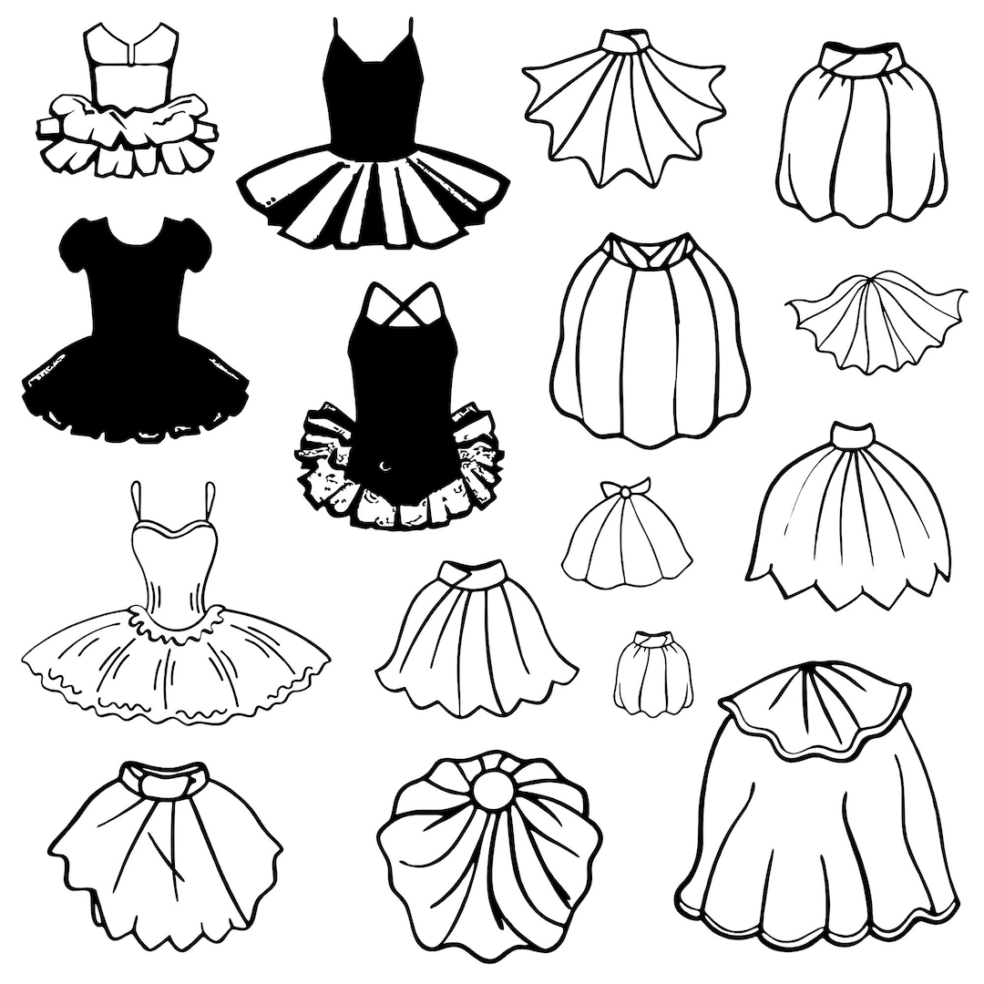 Tutu Svg Bundle, Tutu Dress Clipart, Cute Tutu Vector, Ballet Tutu ...