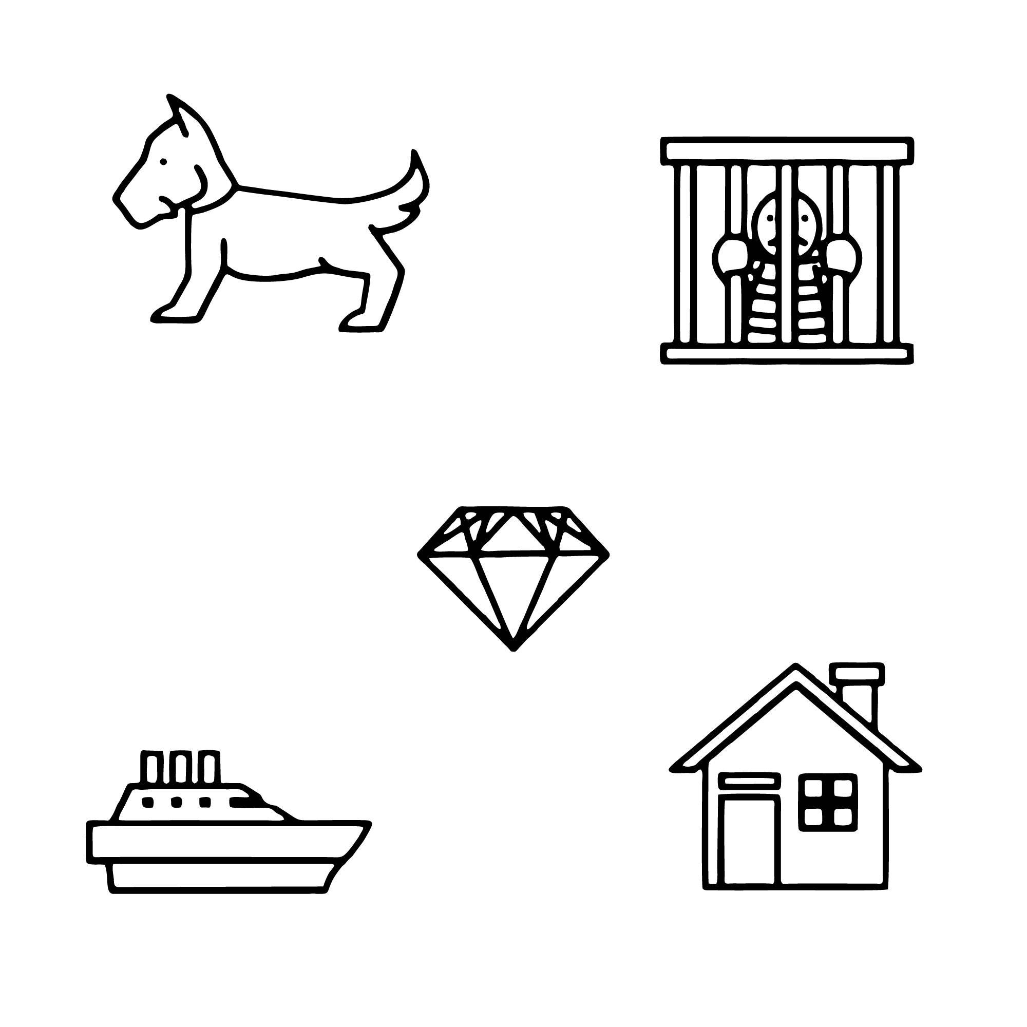 Monopoly Svg Bundle Clipart Cricut Monopoly Symbols Silhouette Game ...