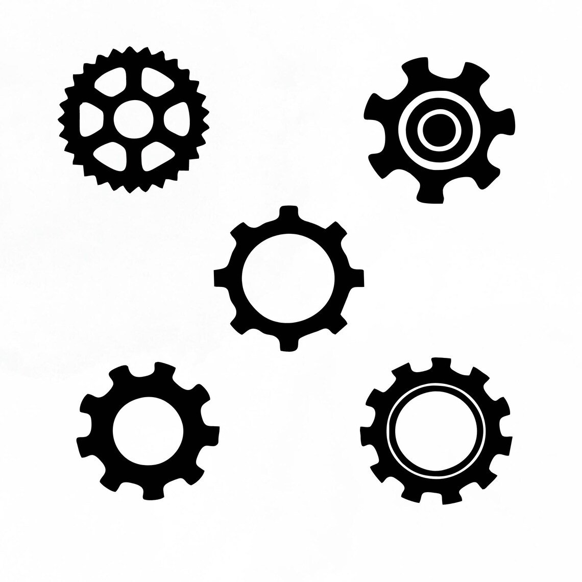 Gears Svg Bundle, Gears Clipart for Cricut, Gear Shapes Silhouette ...