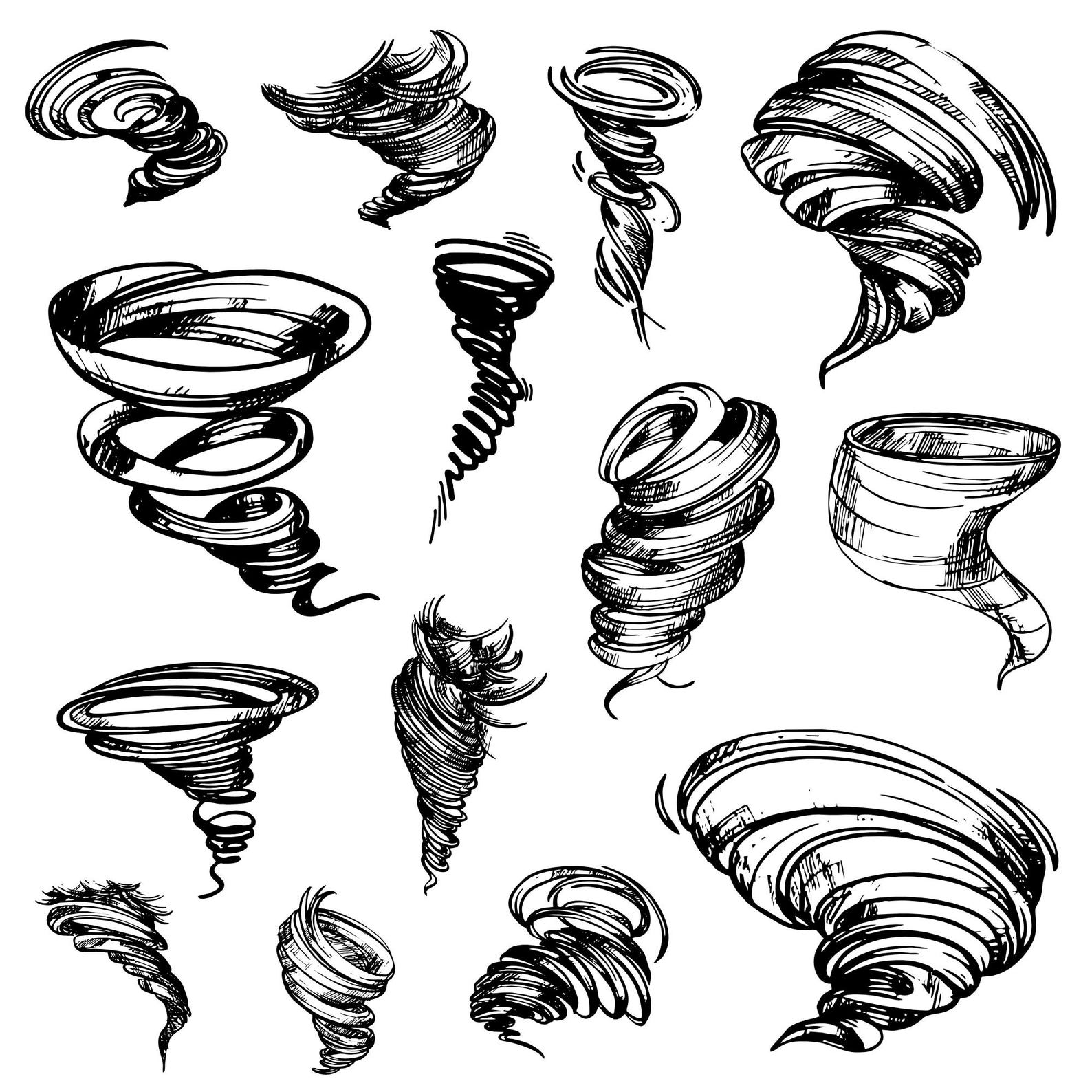 Tornado Svg Bundle, Tornado Clipart, Tornado Vector, Tornado Decal ...