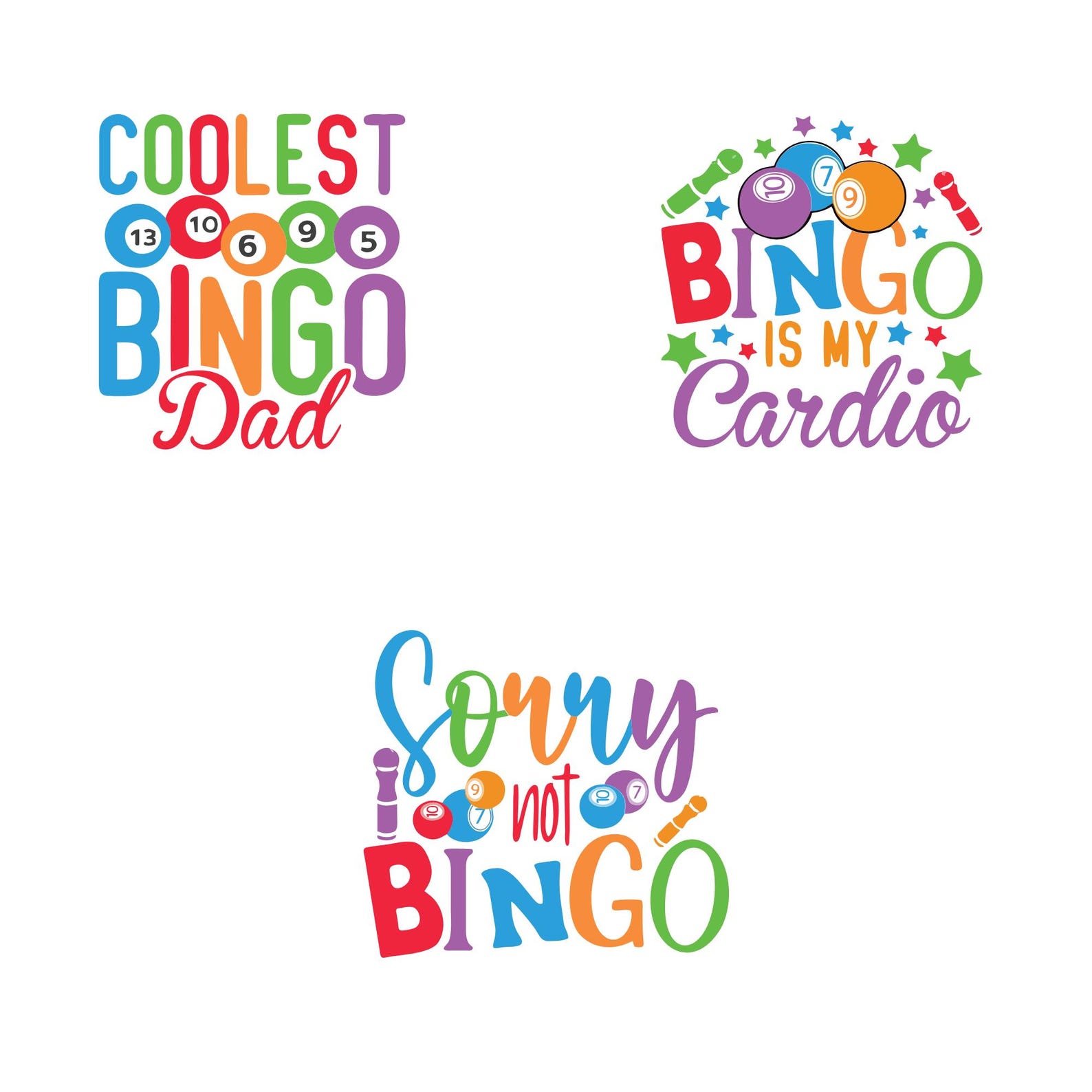 Bingo Svg Bundle, Bingo Clipart for Cricut, Bingo Quotes Silhouette ...