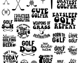 Golf Svg Bundle, Golf Lover Clipart for Cricut, Golf Monogram ...