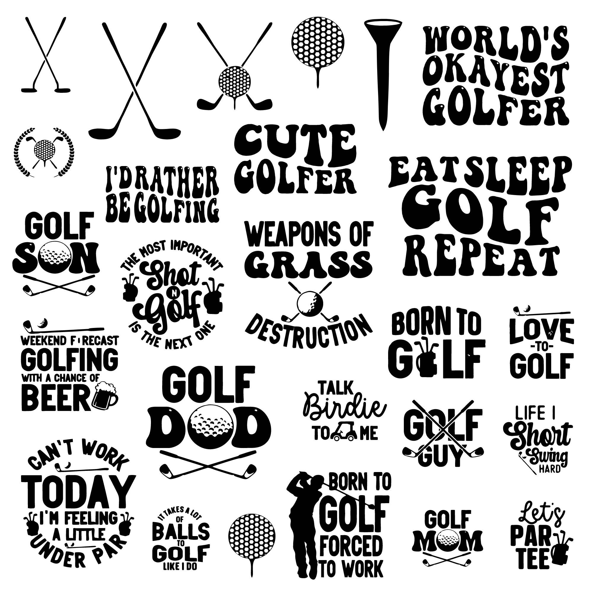 Golf Svg Bundle, Golf Lover Clipart for Cricut, Golf Monogram ...