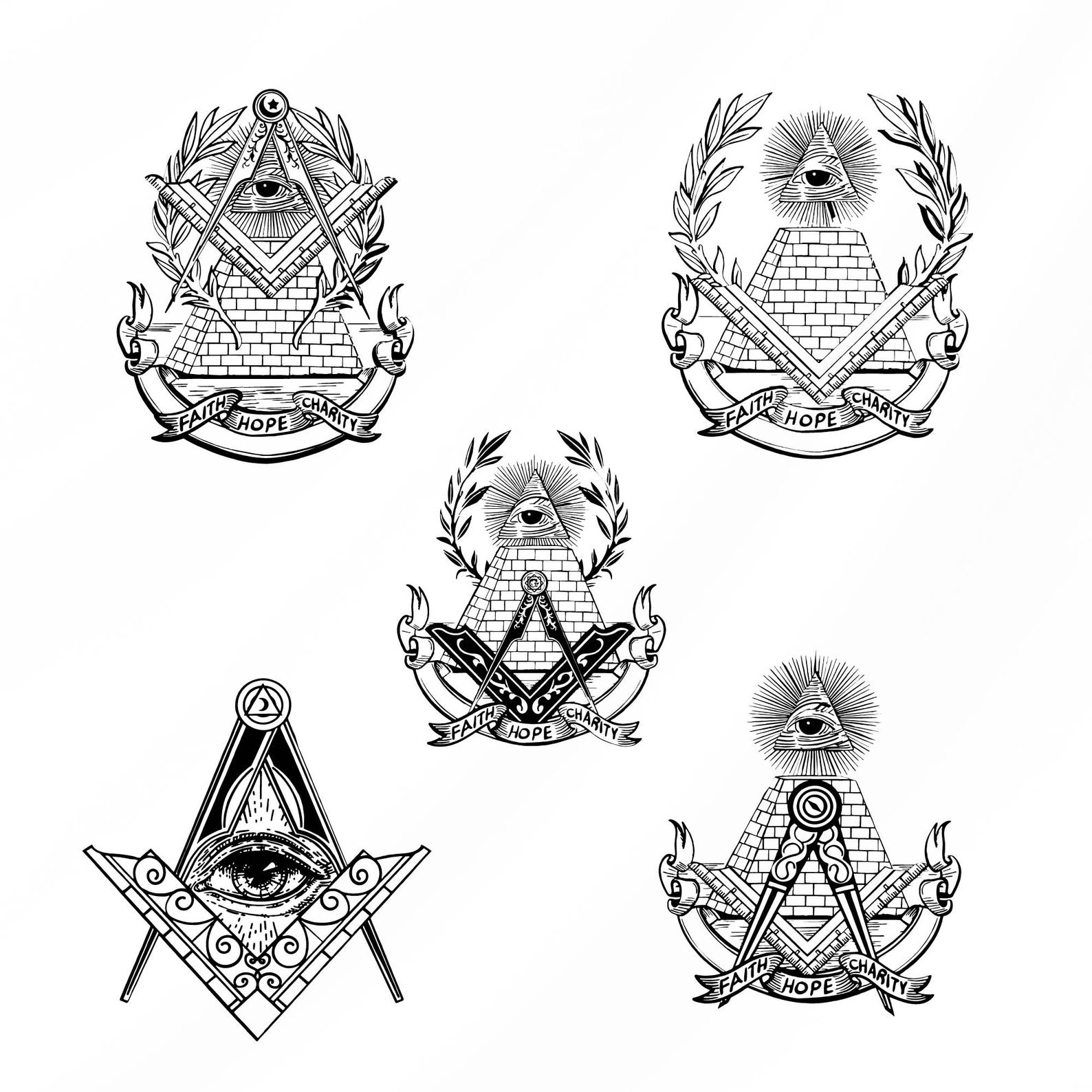 Masonic Symbol Svg Bundle, Mason Clipart for Cricut, Masonic Symbol ...