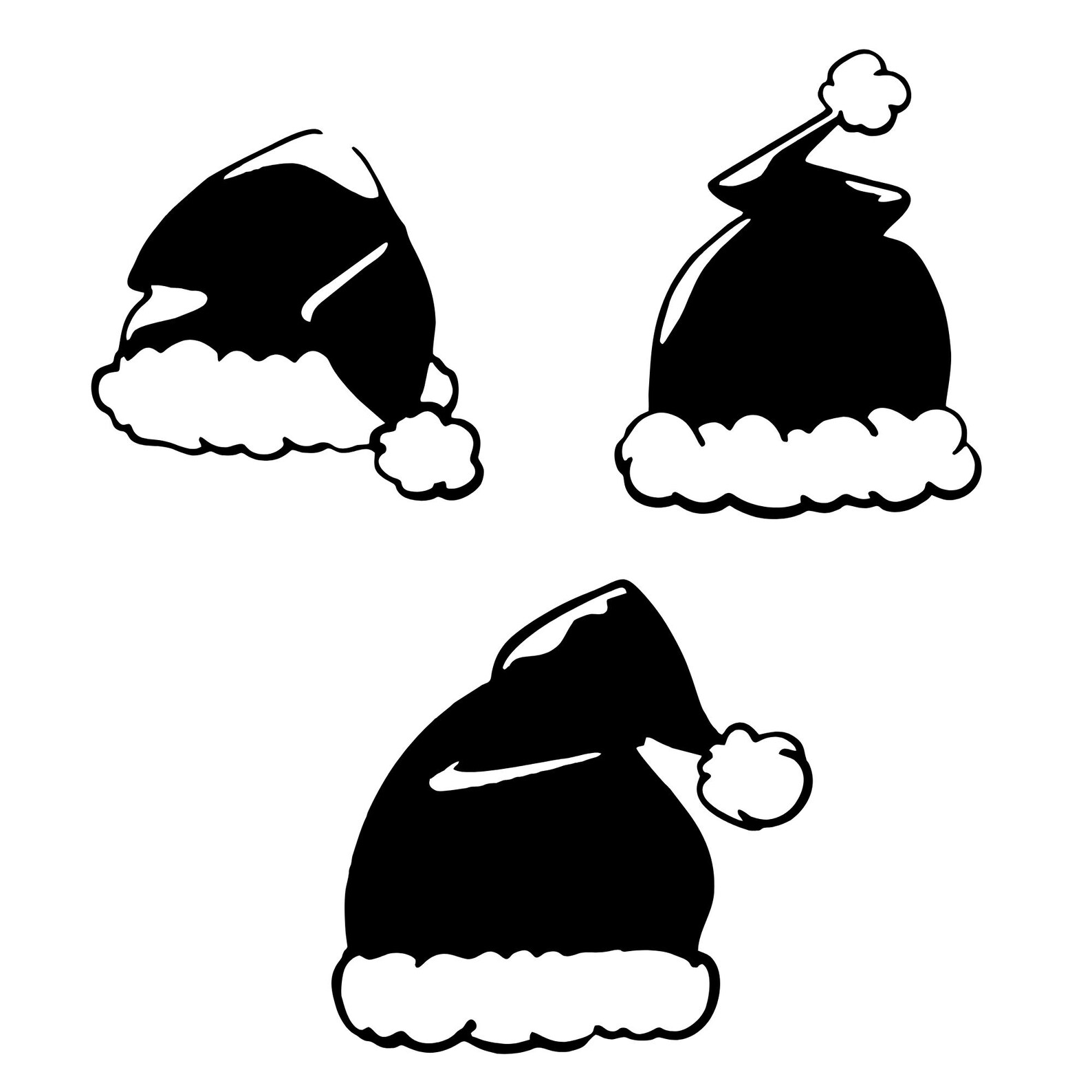 Santa Hat Svg Bundle, Christmas Santa Hats Clipart, Santa Hats Vector ...