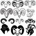 Ram Head Svg, Ram Bighorn Sheep Svg, Ram Face Svg, Ram Silhouette, Ram ...