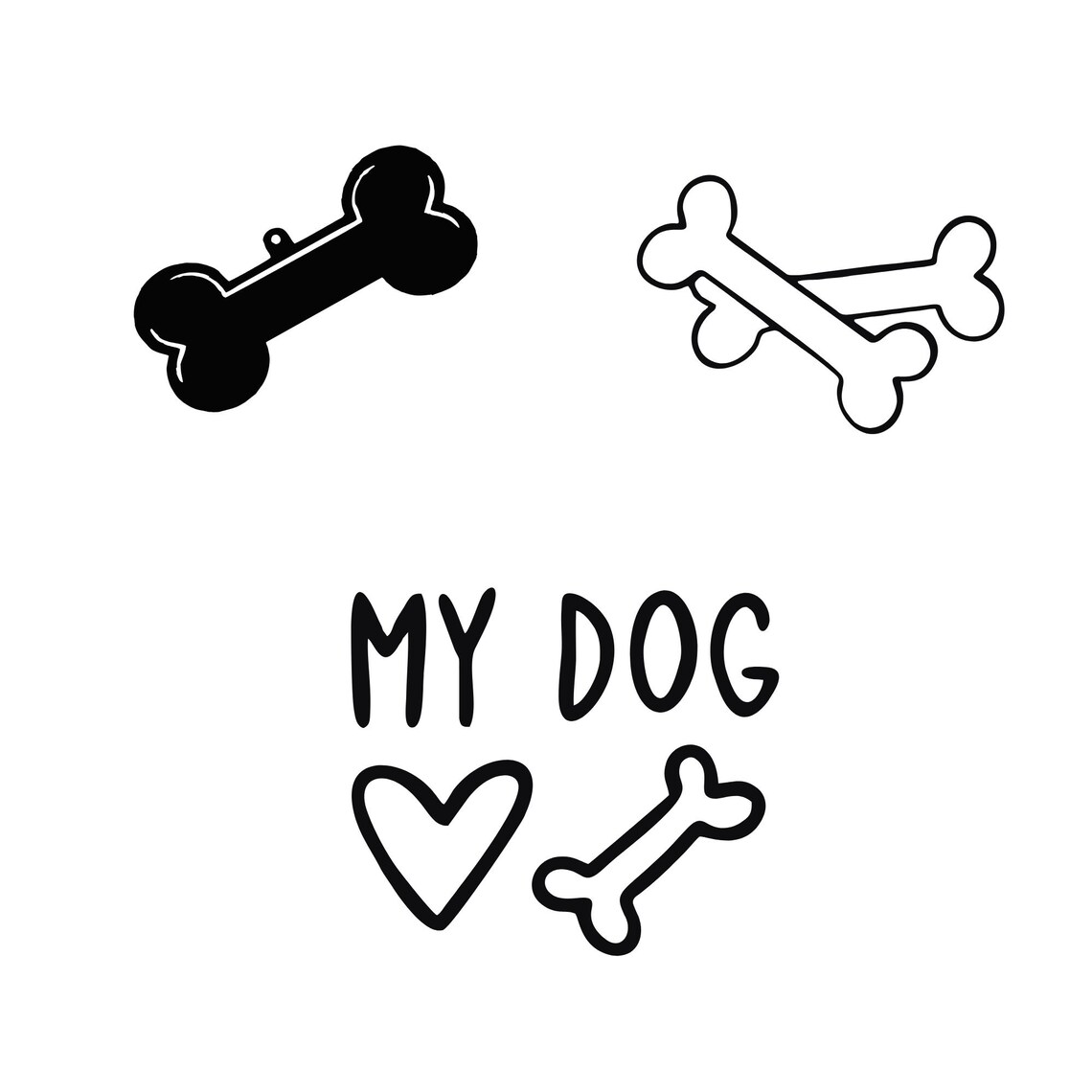 Dog Bone Svg Bundle, Dog Bone Clipart, Bone Vector, Dog Bone Decal, Dog ...