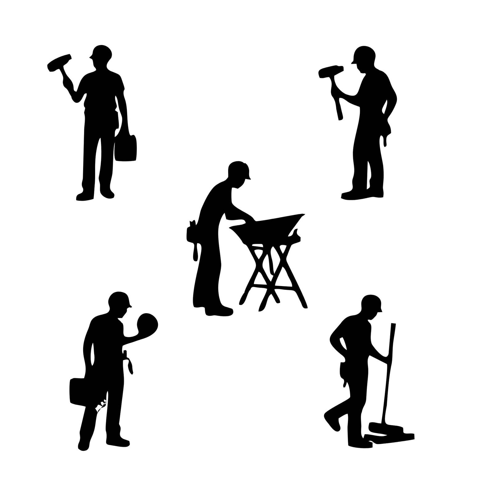 Worker Svg Bundle, Construction Worker Clipart for Cricut, Social ...