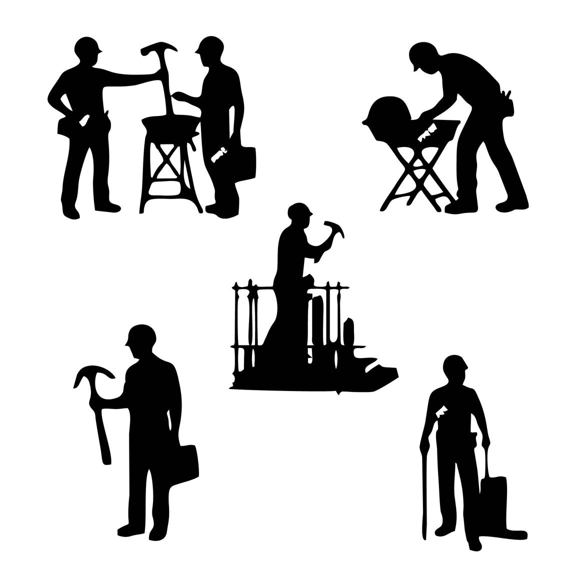 Worker Svg Bundle, Construction Worker Clipart for Cricut, Social ...