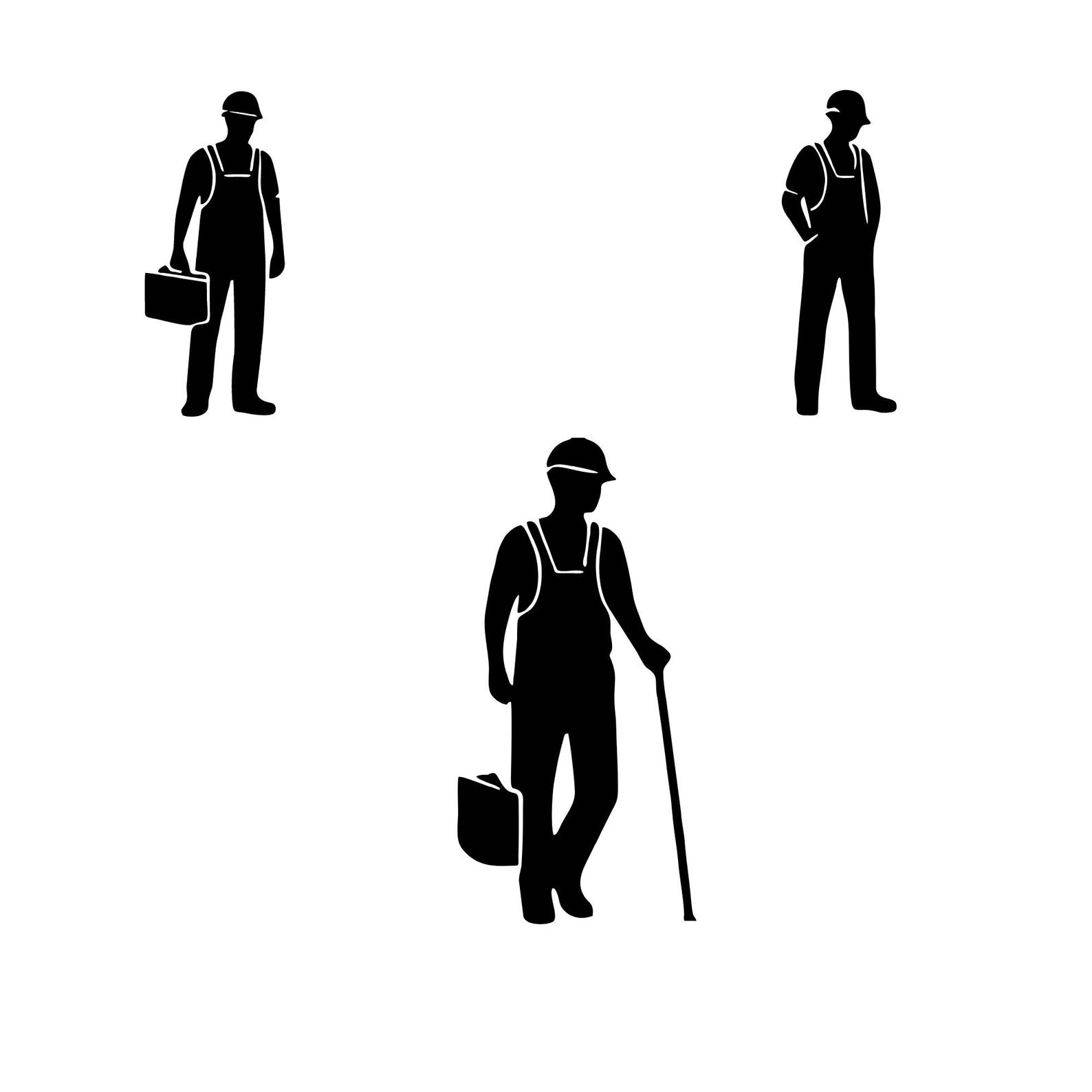 Worker Svg Bundle, Construction Worker Clipart for Cricut, Social ...