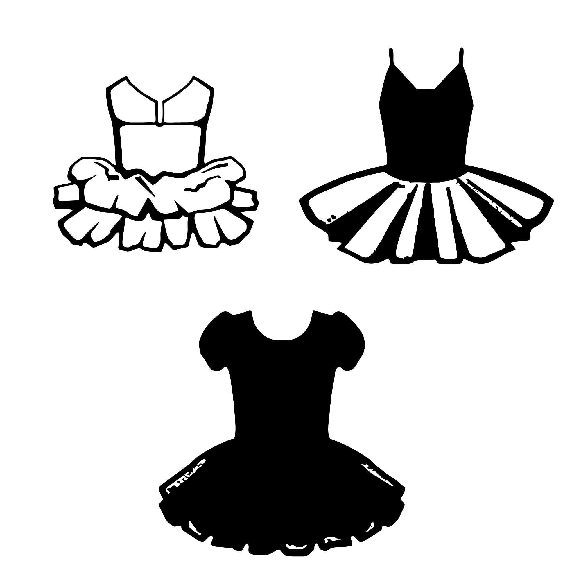 Tutu Svg Bundle, Tutu Dress Clipart, Cute Tutu Vector, Ballet Tutu ...