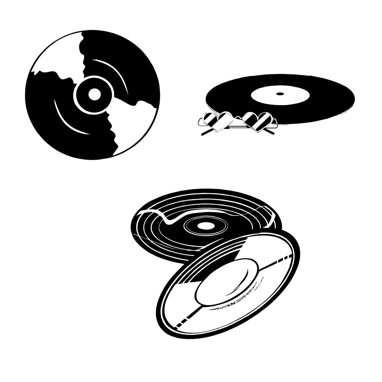 Vinyl Record Svg Bundle, Vinyl Disc Clipart, Vinyl Record Vector ...
