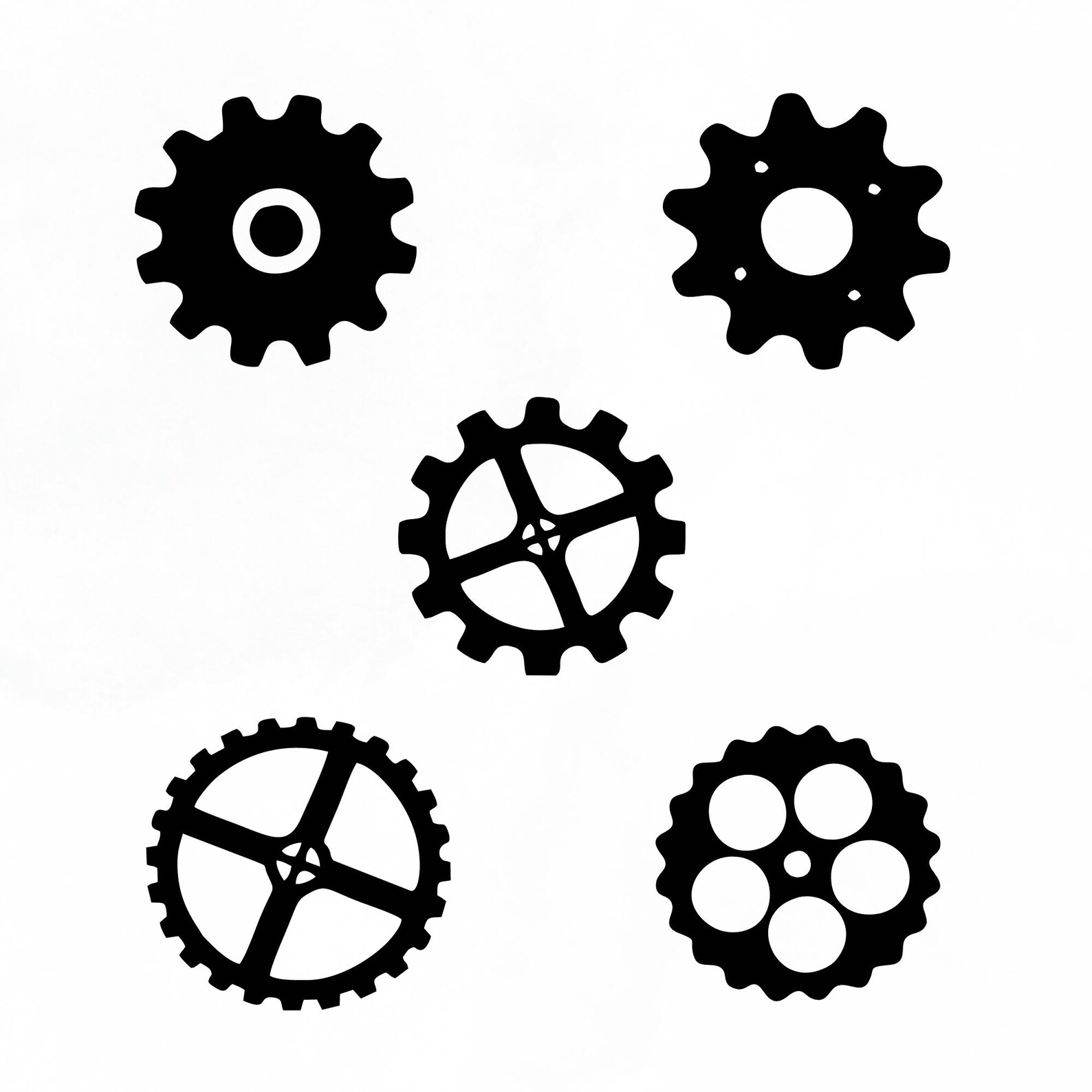 Gears Svg Bundle, Gears Clipart for Cricut, Gear Shapes Silhouette ...