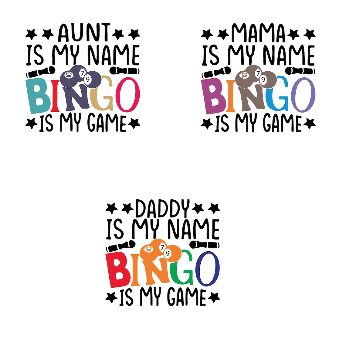 Bingo Svg Bundle, Bingo Clipart for Cricut, Bingo Quotes Silhouette ...