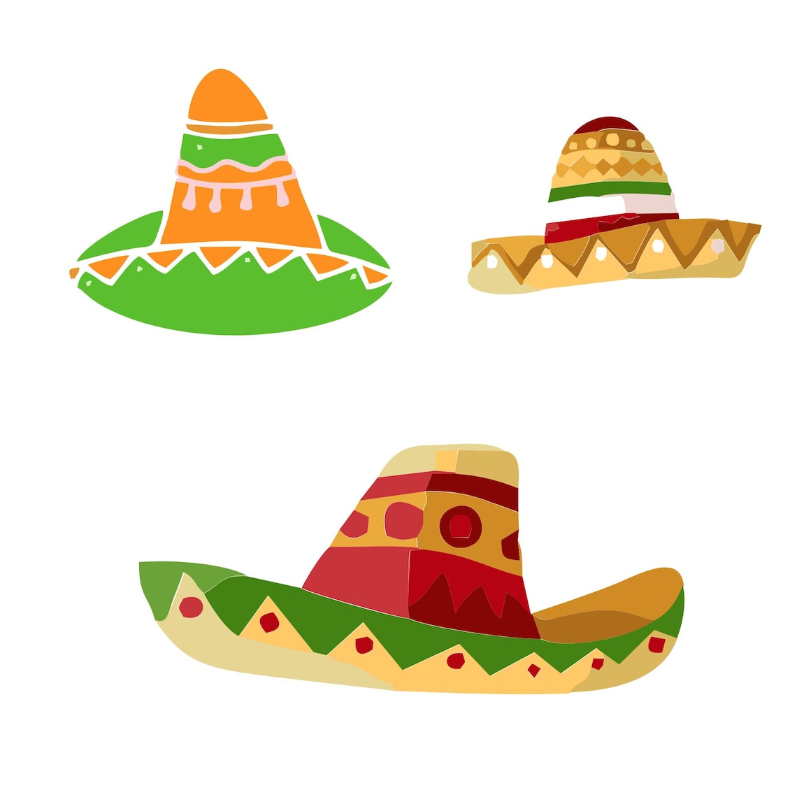 Sombrero Svg Bundle, Sombrero Clipart, Sombrero Hat Vector, Mexican Hat ...