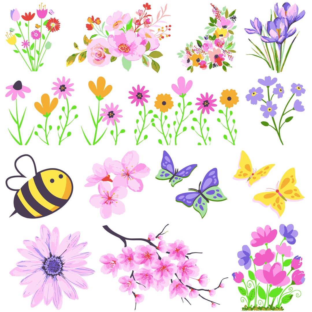 Spring Svg Bundle, Spring Cut Files, Spring Clipart, Spring Cut Files ...