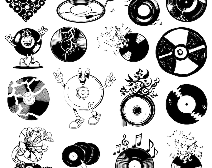 Vinyl Record Svg, Vinyl Record Png, Tonearm Svg, Music Disc Record Svg ...