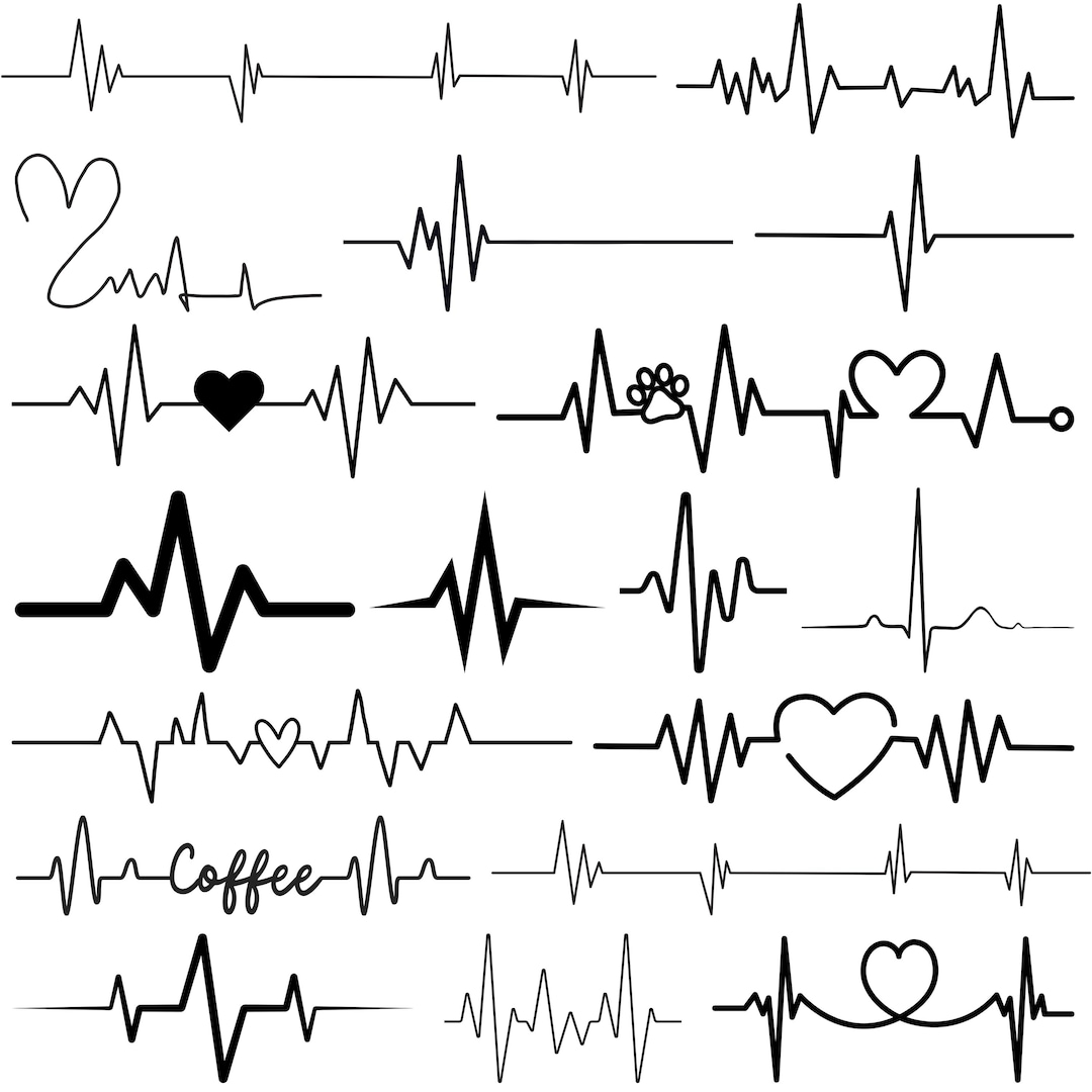 HEARTBEAT SVG Bundle, HEARTBEAT Clipart, Heartbeat Svg Cut Files for ...