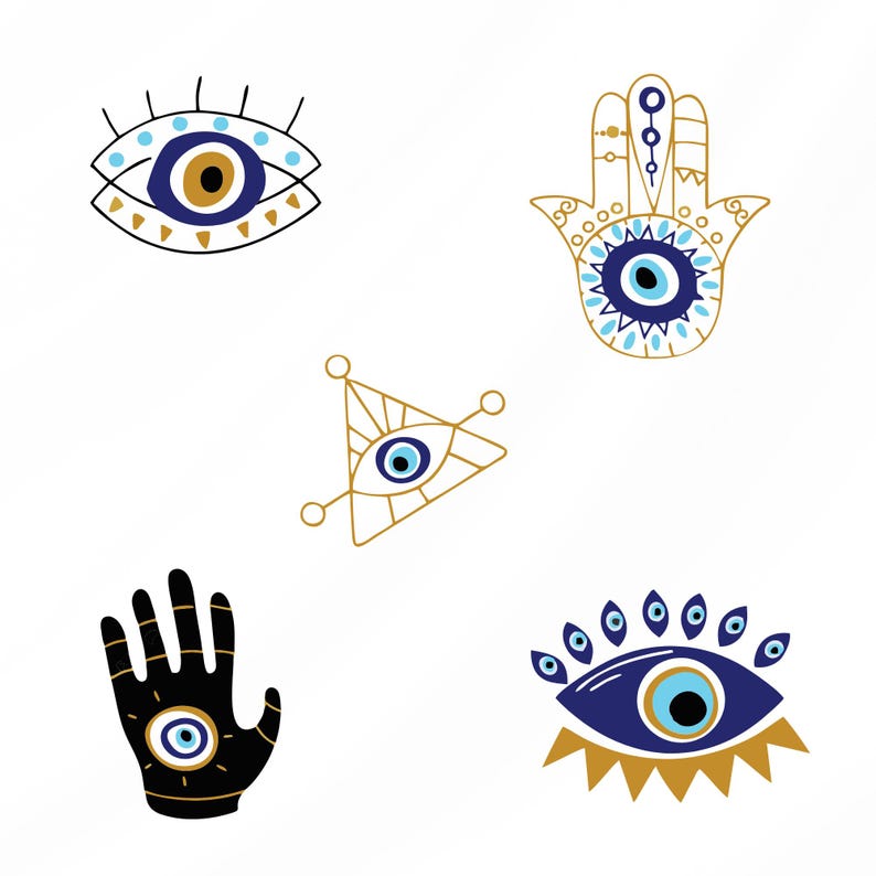 Evil Eye Svg Bundle, Evil Eye Clipart for Cricut, Turkish Eye ...