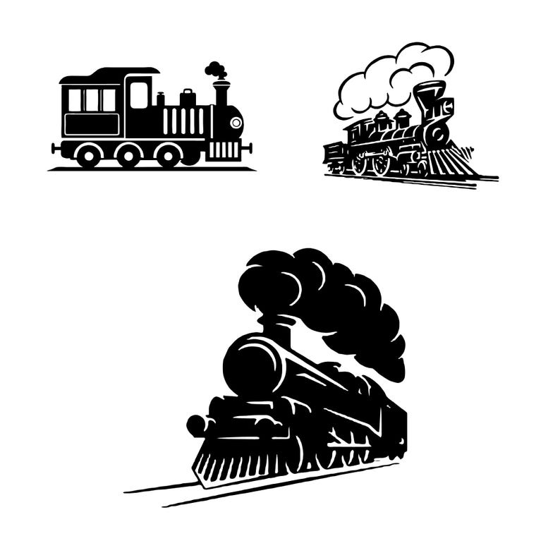 Train Svg Bundle, Locomotive Clipart, Railway Locomotive Vector ...