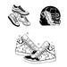 Sneaker Svg Bundle, Sneakers Clipart, Running Shoes Vector, Floral ...