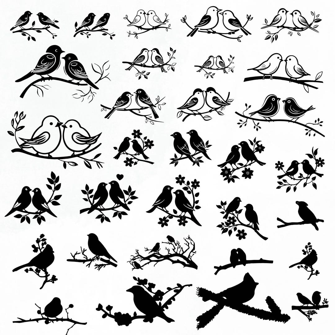 Bird Svg Bundle, Flying Bird Clipart for Cricut, Bird Silhouette, Bird ...