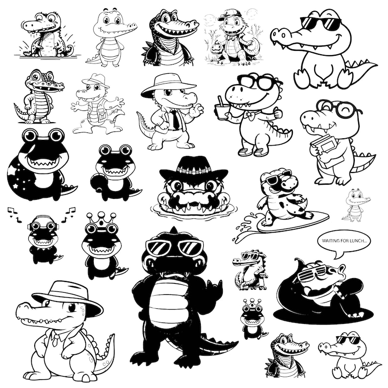 Alligator Svg Bundle, Alligator Clipart for Cricut, Alligator ...