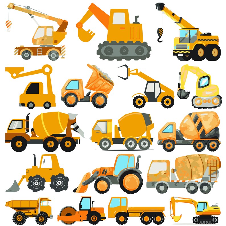 Construction Vehicle SVG Bundle. Construction Clipart, Trucks Svg Files ...