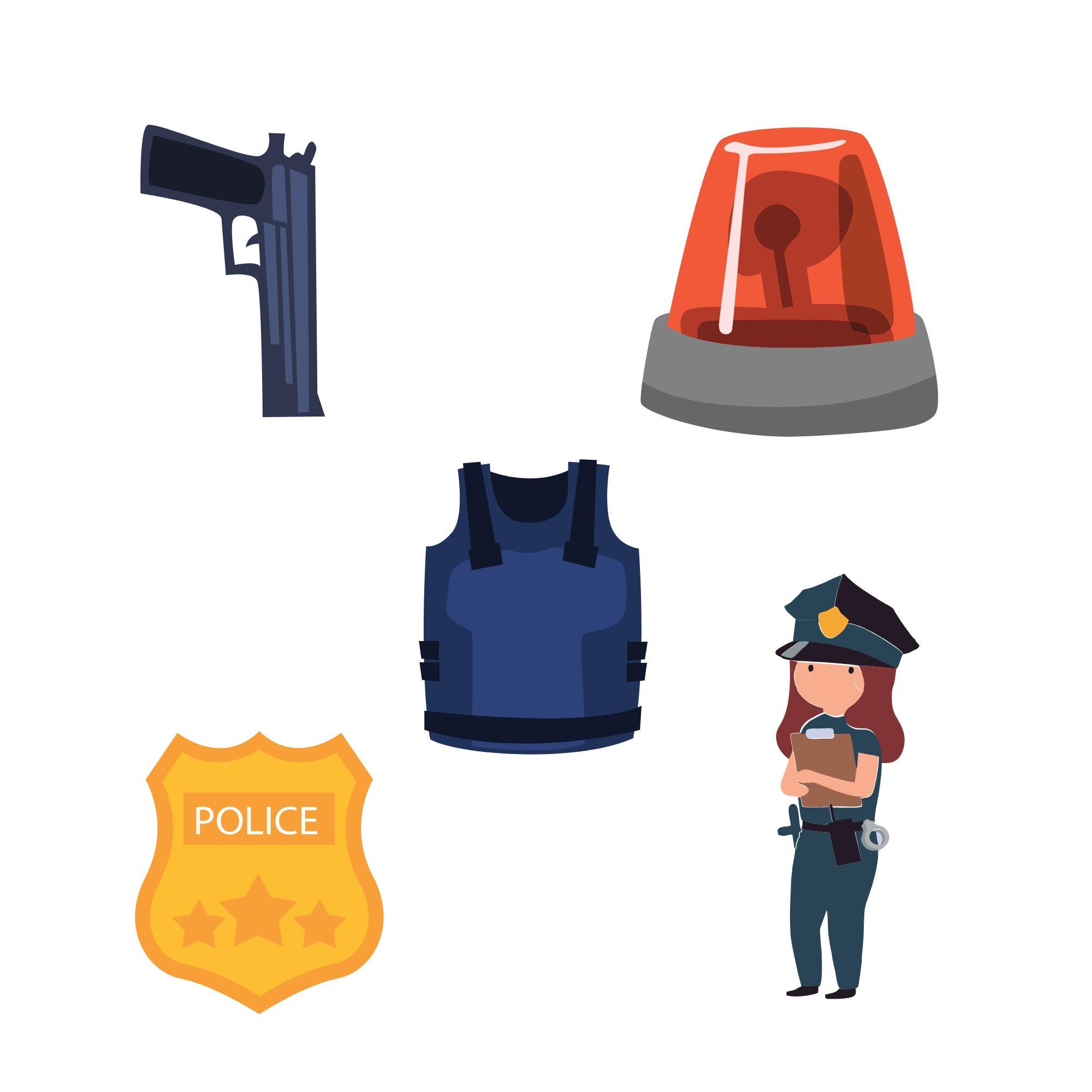 Police Svg Bundle, Police Clipart for Cricut, Police Silhouette, Police ...