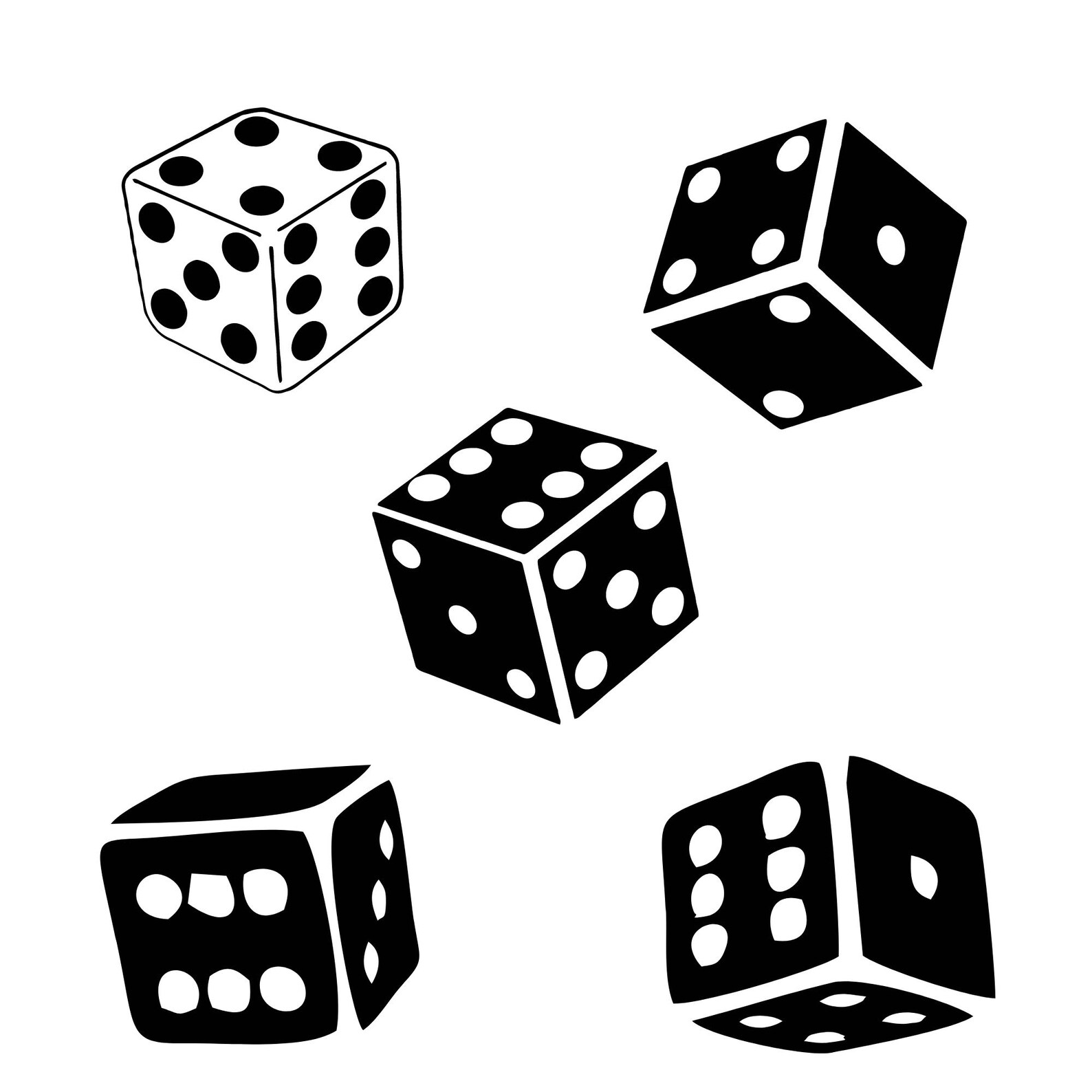 Dice Svg Bundle Clipart Cricut Casino Silhouette Two Dice Vector Luddo ...