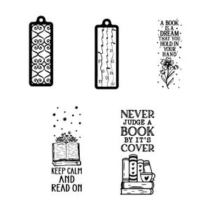 Bookmark Svg Bundle, Bookmark Clipart for Cricut, Bookmark Silhouette ...
