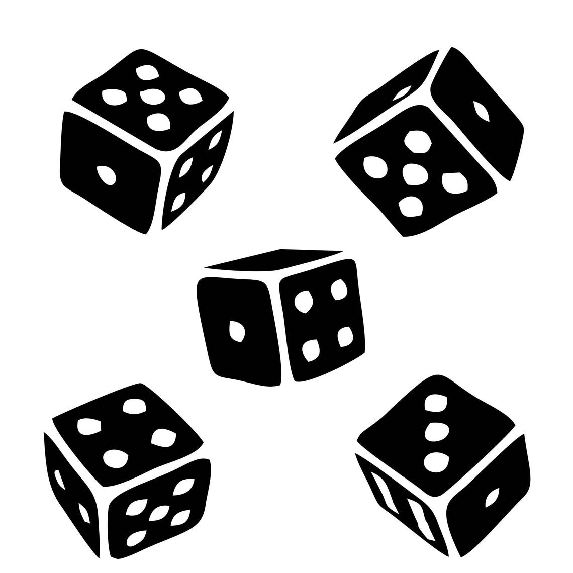 Dice Svg Bundle Clipart Cricut Casino Silhouette Two Dice Vector Luddo ...