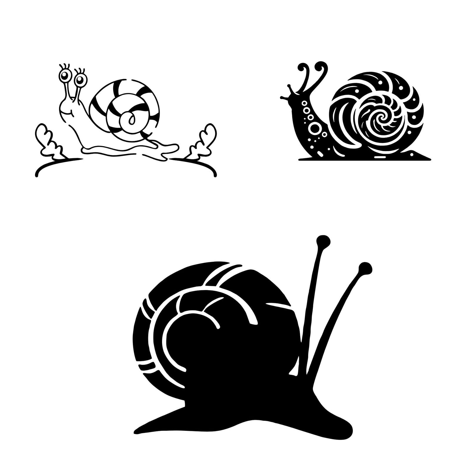 Snail Svg Bundle, Snail Clipart, Snail Vector, Snail Decal, Snail Cut ...
