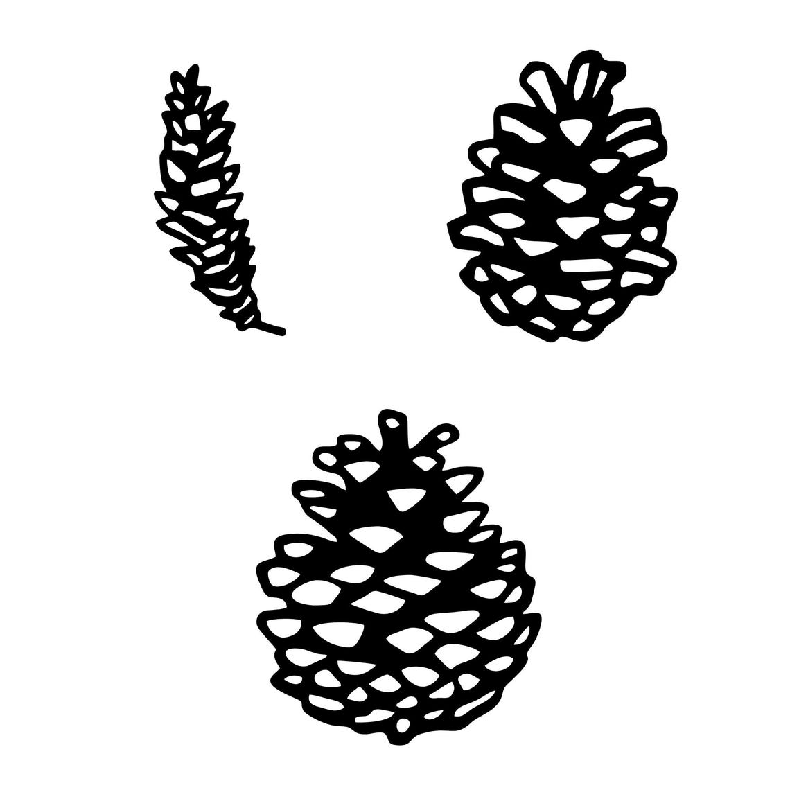 Pinecone Svg Bundle, Cone Clipart, Pine Tree Vector, Conifer Cone Decal ...