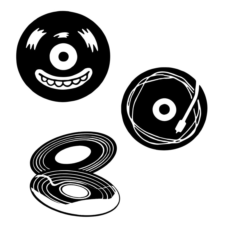 Vinyl Record Svg Bundle, Vinyl Disc Clipart, Vinyl Record Vector ...