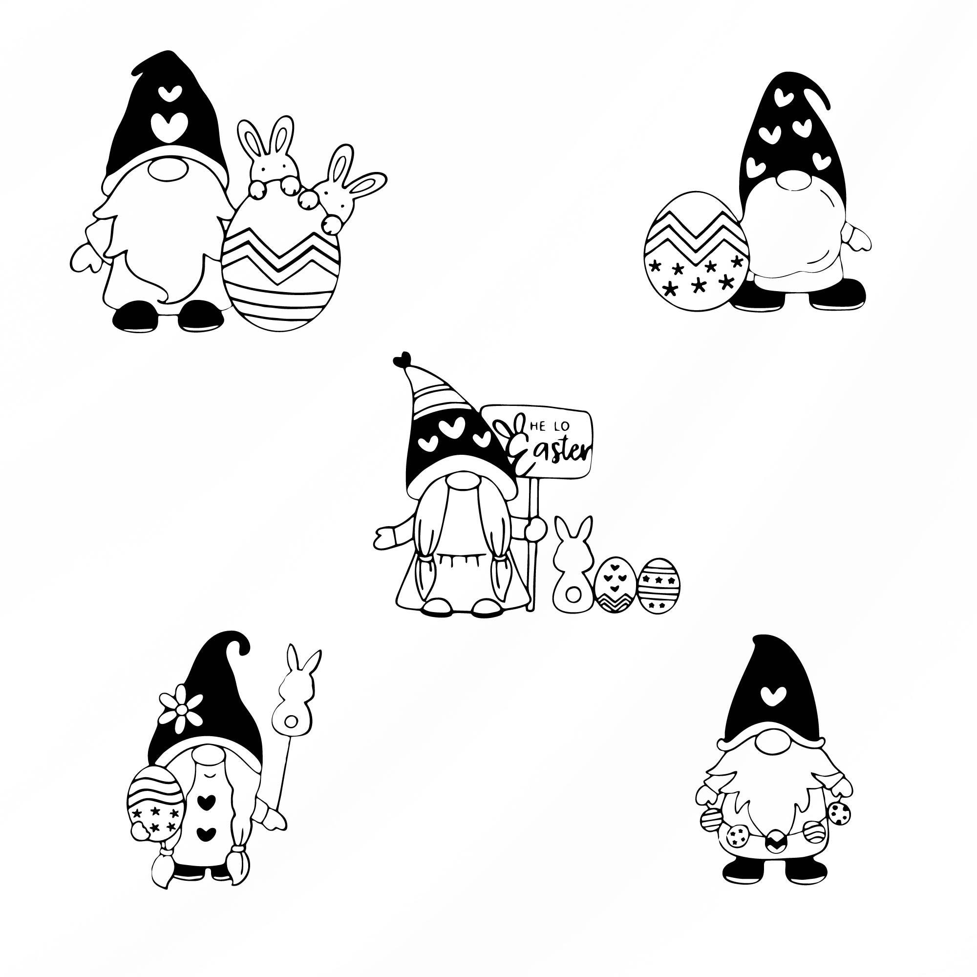 Gnome Svg Bundle, Christmas Gnome Clipart for Cricut, Gnome Silhouette ...