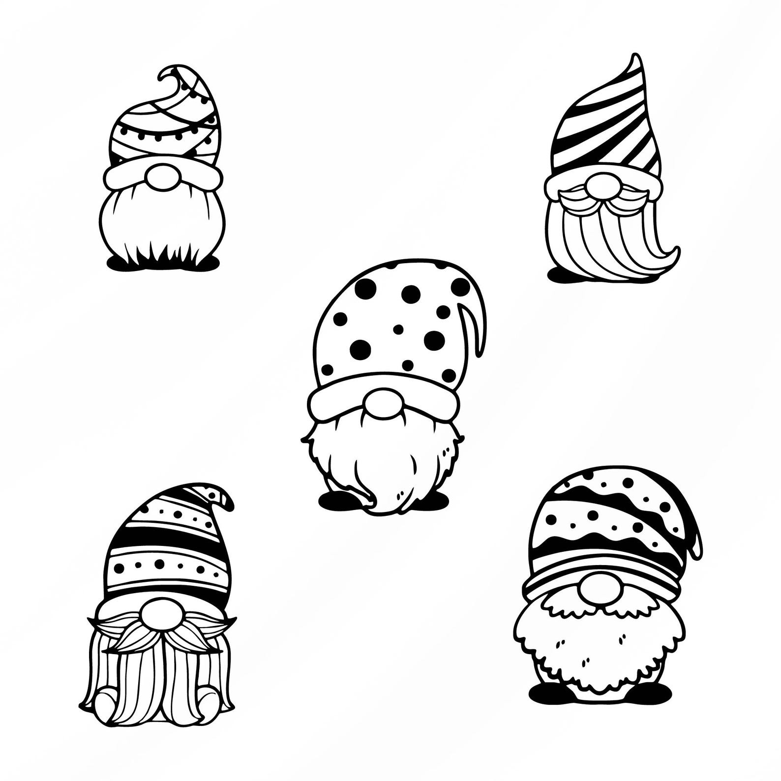 Gnome Svg Bundle, Christmas Gnome Clipart for Cricut, Gnome Silhouette ...